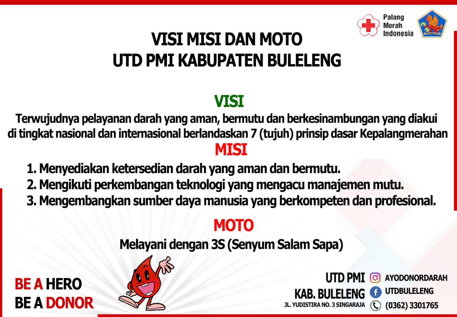 Moto, Visi & Misi – UDD PMI KAB. BULELENG